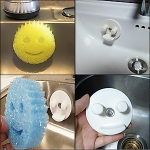 Sponge Holder, Sponge Caddy with Suction Cup Installation, Sponge Sink Organizer for Kitchen and Bathroom, for Holding Smiley Sponges(Sponges Not Included)…