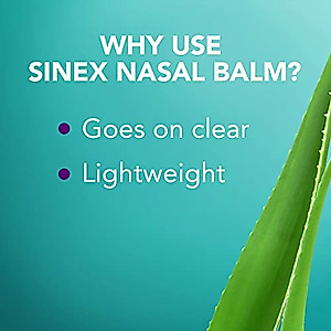 Vicks Sinex, Daily Moisturizing Nasal Balm, with Vitamin E, Hint of Aloe, Soothes and Hydrates Dry Skin Around The Nose, 0.5 FL OZ (Pack of 2)