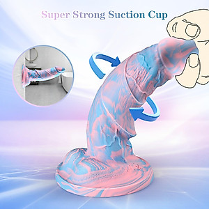 2.3" Diameter Huge Monster Dildo: 8.5" Thick Big Silicone Dildos with Veins & Beads for G Spot Stimulation, Ultra Strong Suction Cup Anal Realistic Dildo with Balls, Adult Sex Toy for Women Gay…