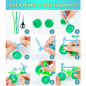 Acerich 600 Pcs Pipe Cleaners 30 Colors Chenille Stems DIY Art Craft Decorations (7 mm x 12 Inch)