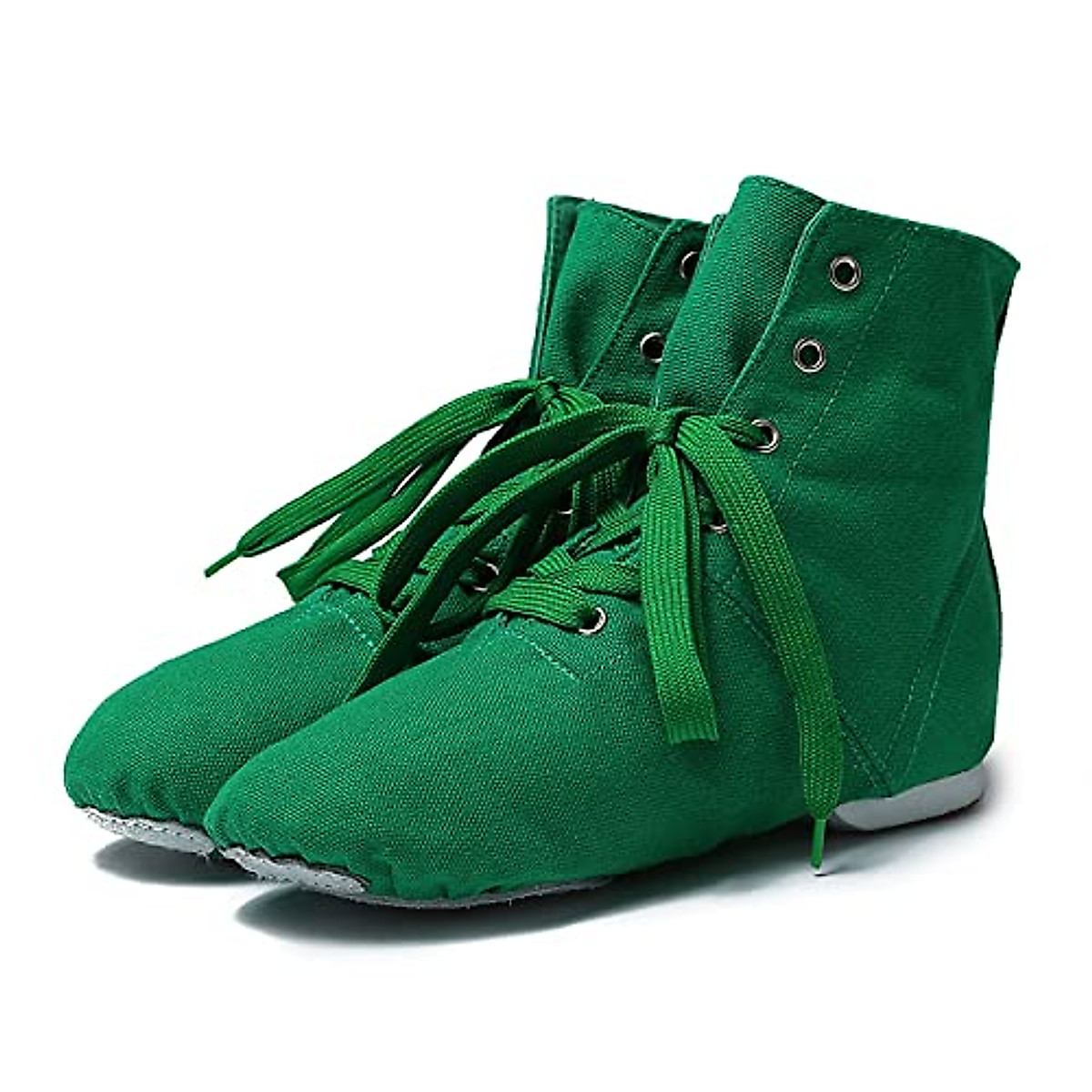 Mercatoo Children Canvas Dance Shoes Soft Soled Training Shoes Ballet Shoes Casual Sandals Dance Shoes Toddler Girl Tall Boots (Green, 4-4.5 Years)