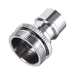 Silver Faucet Adapter,Faucet Adapter for Portable Washer,Dishwasher Snap Adapter Connection,5/16-27 Male or 55/64-27 Female,Brass Chrome，Faucet Parts，Faucet Aerators