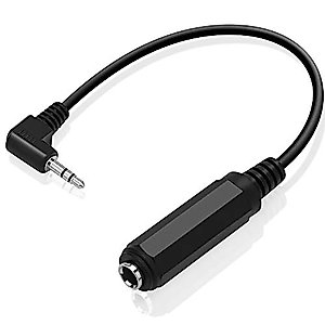 Onvian 3.5mm to 6.35mm Female 1/4" to 1/8" 90 Degree Right Angle Male Jack Stereo Cable Adapter Converter Cord 30cm