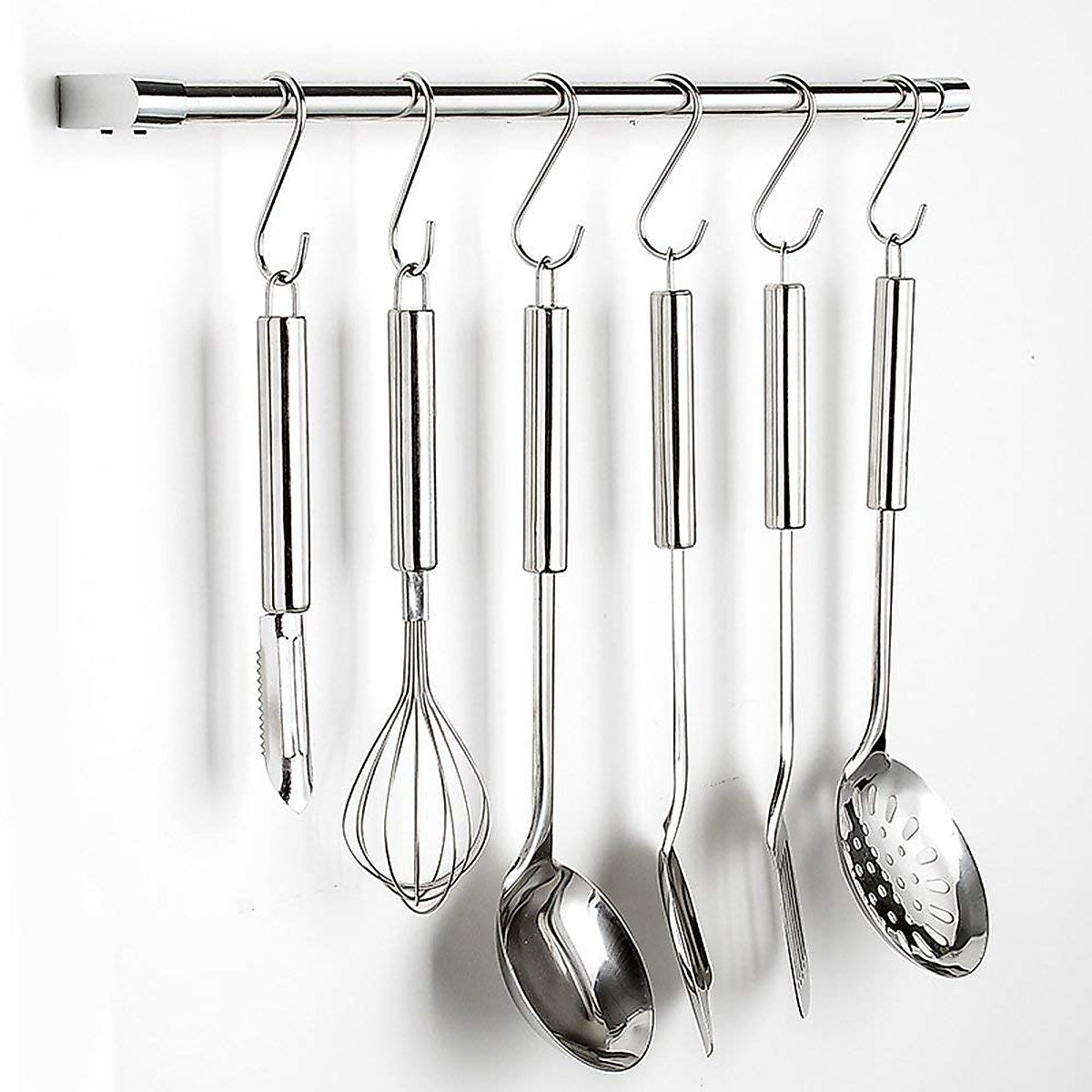 LOYMR 14 Pcs Heavy Duty 4.7 Inches Extra Large S Shape Hooks Heavy-Duty Metal Hanging Hooks Apply Kitchenware Bathroom Utensils Plants Towels Gardening Multiple uses Tools (Silver)