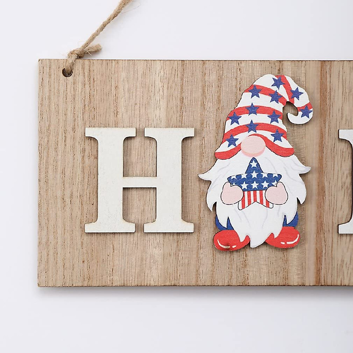 Gnome Sign Interchangeable Welcome Sign Home Door Sign Wooden Door Hanger Ornaments Home Sign Rustic Farmhouse with Interchangeable Holiday Pieces for Housewarming Garden Decor