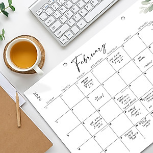 Aesthetic Greenery 2024 Desk Calendar - Runs From June 2023 Until December 2024-2023-2024 Desktop/Wall Calendar 17"x11" for Easy Organizing