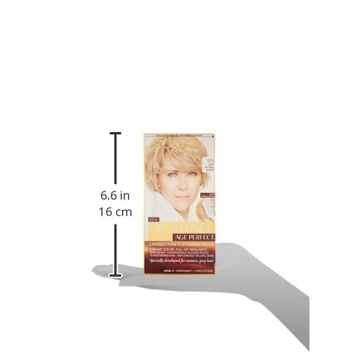 L'Oreal Paris Age Perfect Permanent Hair Color, 9N Light Natural Blonde, 1 kit