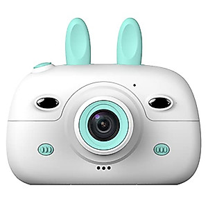 SOLUSTRE Kids Toys Rabbit Shaped Kid Camera 1080P Children Digital Camera 2.4 inch Screen Dual Lens Video Recorder Gift for Kids Green Toddler Toys