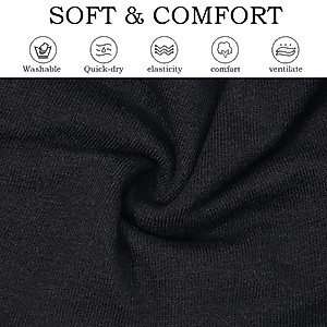 JOYOYO 3 Pack 9cm Unisex Headbands for Women's Hair Soft Stretchy Fabric Kylie Head Band Bandeaux Hair Accessories for Workout Gym Yoga Hair Band,100% Pure Cotton (Black)