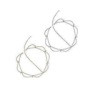 KALLORY 2pcs Hair Crysatal Drop Head Forehead Jewelry Pearl for Bridal Headdress Party Wedding Bohemian Decorative Holiday Headband Prom Crown Women Ladies Chain Tassel Band Pendant Peal