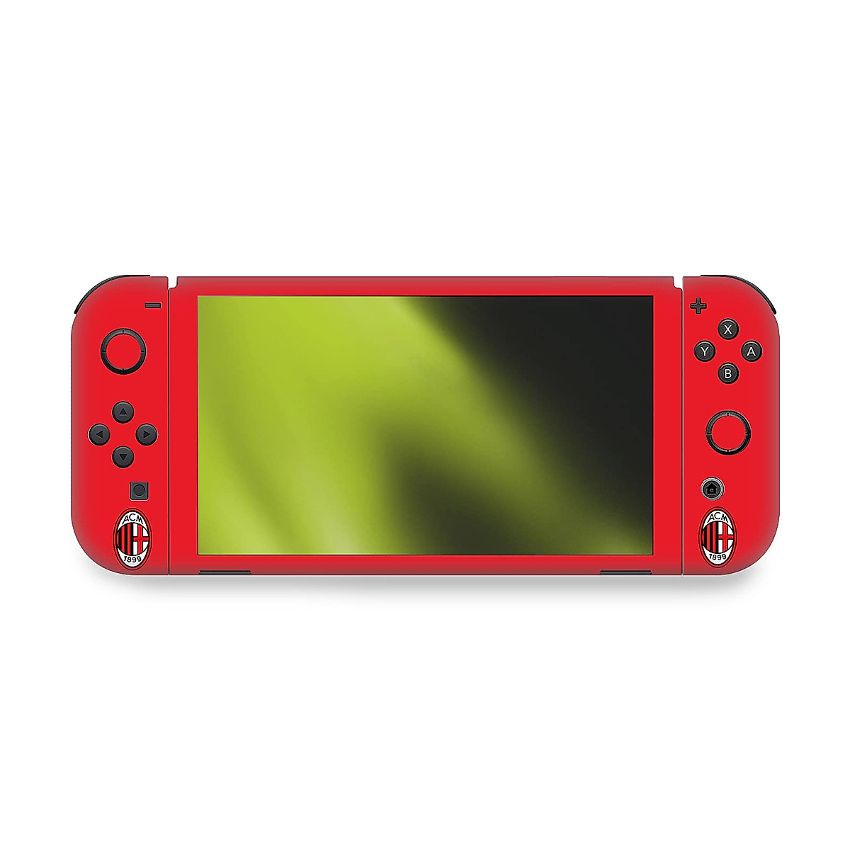 Head Case Designs Officially Licensed AC Milan Typography Art Matte Vinyl Sticker Gaming Skin Decal Cover Compatible With Nintendo Switch OLED Bundle