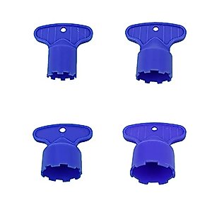 4 Pack Faucet Aerator Key Removal Wrench Tool with 4 Sizes M16.5, 18.5, 21.5, 24 Recessed Aerator Key Sink Aerator Wrenches for Cache Aerators (Blue)