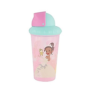 Toddler Sippy Cups for Boys and Girls | 10 Ounce Disney Sippy Cup Pack of Two with Straw and Lid | Durable Blue Leak Proof Travel Water Bottle for Toddlers