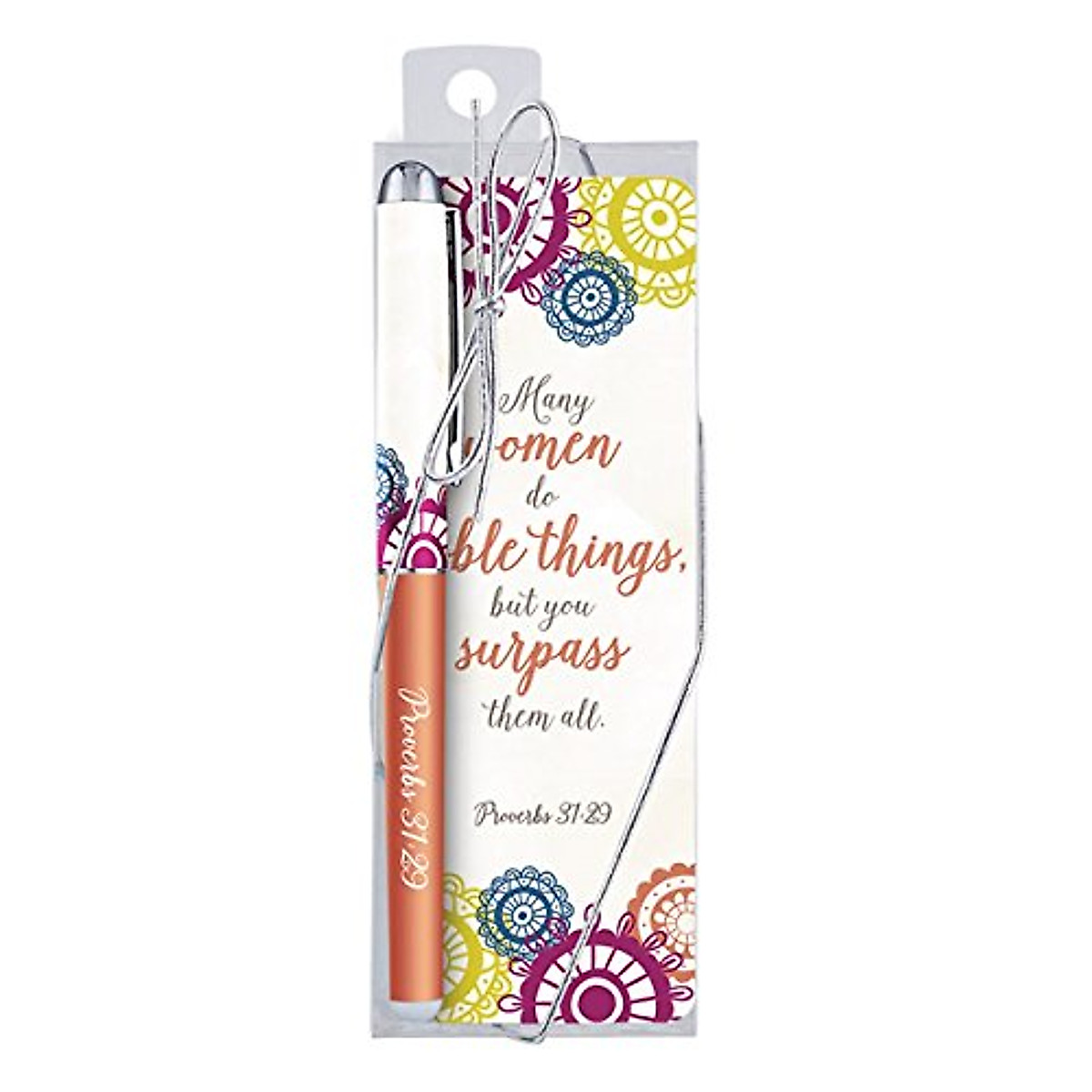 Noble Woman Proverbs 31:29 Bible Verse Ballpoint Pen Gift Set (Bookmark)