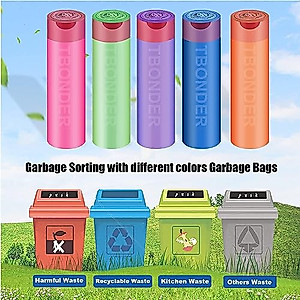 Small Trash Bags 4-6 Gallon,Extra Thick & Strong 4 Gallon Trash Bags Drawstring 5 Gallon Trash Bags Small Garbage Bags Unscented Waste Basket Liners Bags for Kitchen,Bathroom,Office(80 Counts)