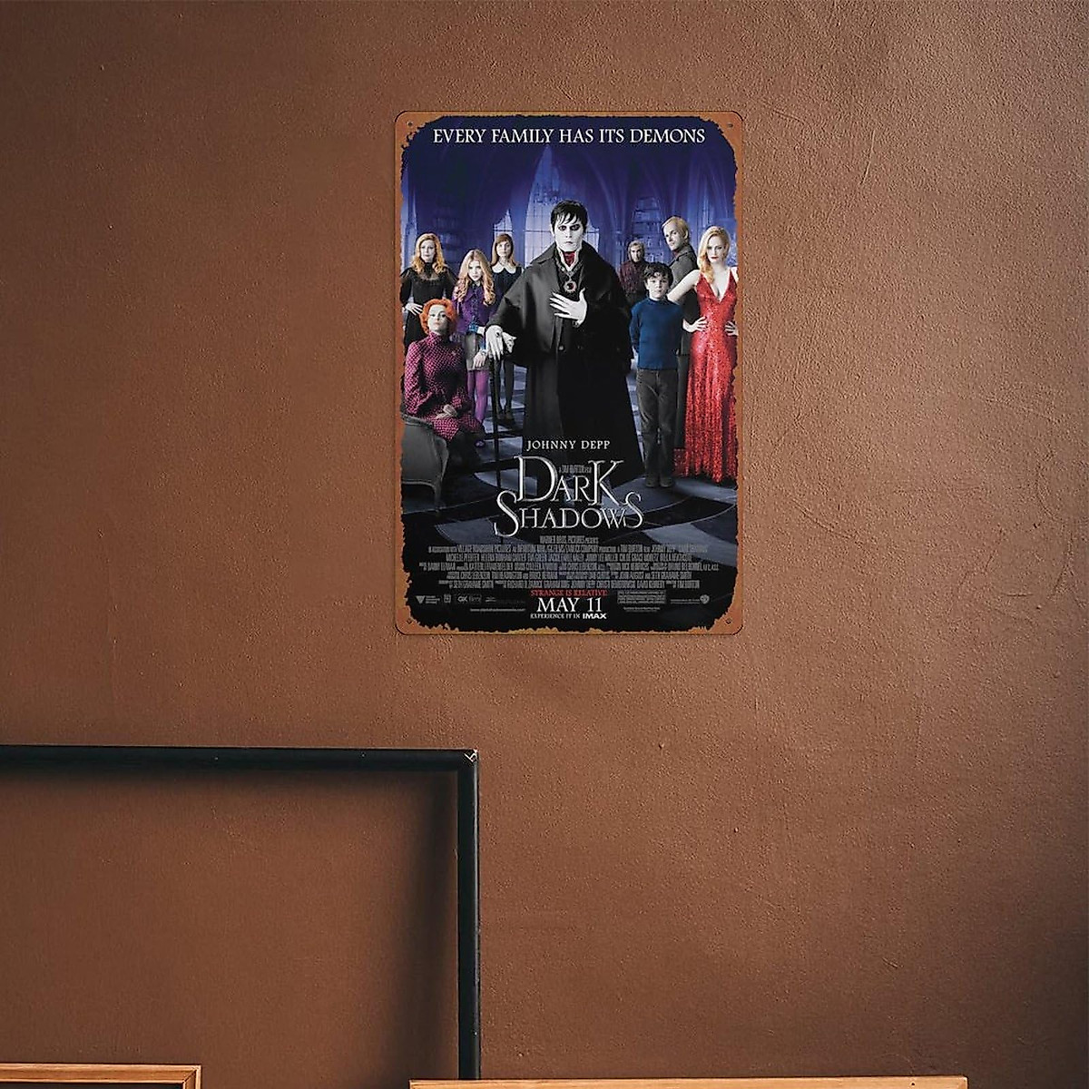 Dark Shadows Tin Sign Retro Metal Movie Poster Art Wall Home Decor 8x12 Inches