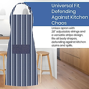 Kitchen Apron |Chef Apron with 2 pockets|Cotton Bib Apron with Adjustable Straps| Restaurant,Embroidery Craft Painting