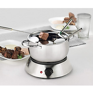 Trudeau Alto 3-in-1 Electric Fondue Set, 81 Ounce, Silver