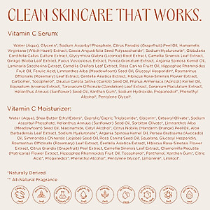 InstaNatural Vitamin C Four Step Skin Care Set, Skincare Routine, Brightens, Hydrates, Prevents Signs of Aging, Face Wash, Toner, Serum and Moisturizer, with Botanical Extracts