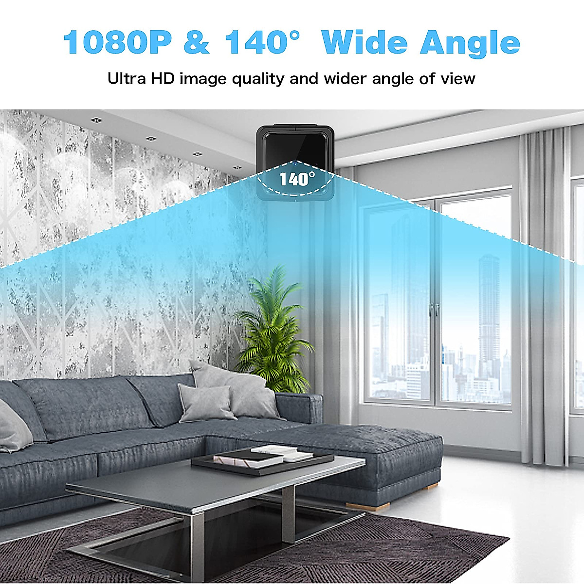 Spy Camera HD 1080P Mini Hidden Camera with 32G Card Small Camera Nanny Cam with Night Vision Hidden Spy Cam for Home Indoor Outdoor