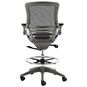 Harwick Evolve All Mesh Heavy Duty Drafting Chair, Gunmetal Finish