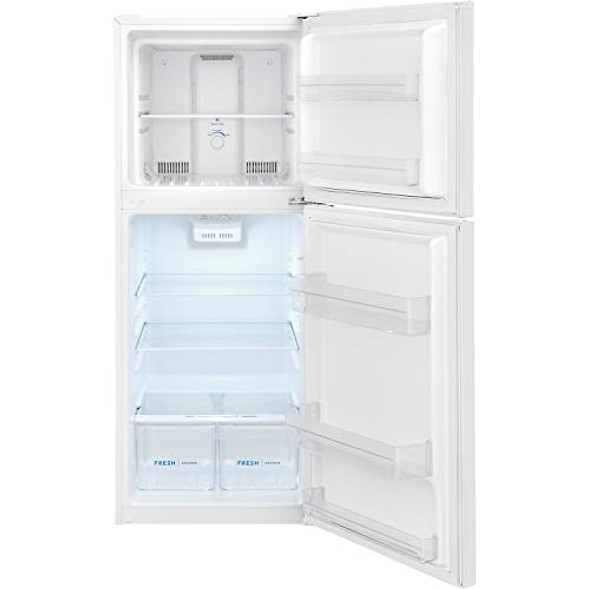 Frigidaire 11.6 Cu. Ft. Compact ADA Top Freezer Refrigerator in White with Electronic Control Panel, Reversible Door Swing, ENERGY STAR