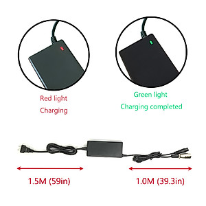 24V2A 3 Prong and 3-pin XLR Connector Lithium Battery Charger for Razor Go-Go Elite Traveller SC40E/SC44E, Ezip Mountain Trailz,Schwinn 4.0 S400 S500 Jazzy 29.4V All Brands Power Charger