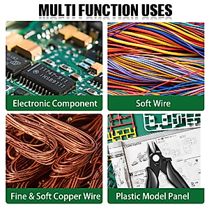 3 Packs 3.5 Inch Micro Cutter with Lock Flush Cutter Mini Wire Cutters Side Cutters Diagonal Cutting Pliers Small Flush Cut Pliers Jewelers Tools Soft Wire Snips Nippers for Electronic, Model, Black