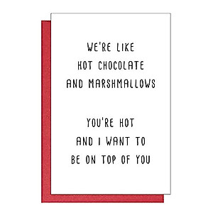 Sexy Anniversary Card, Funny Valentine's Day Card, Naughty Birthday Card, You're Hot and I Want to.