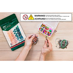 2.1oz (60 g) Mix of Unique Czech Bohemia Glass Pressed Beads, Crazy Purple Green Copper, Table Cut, Matte and Glossy, Faceted Fire Polish, Hand Made Set Kit BCV