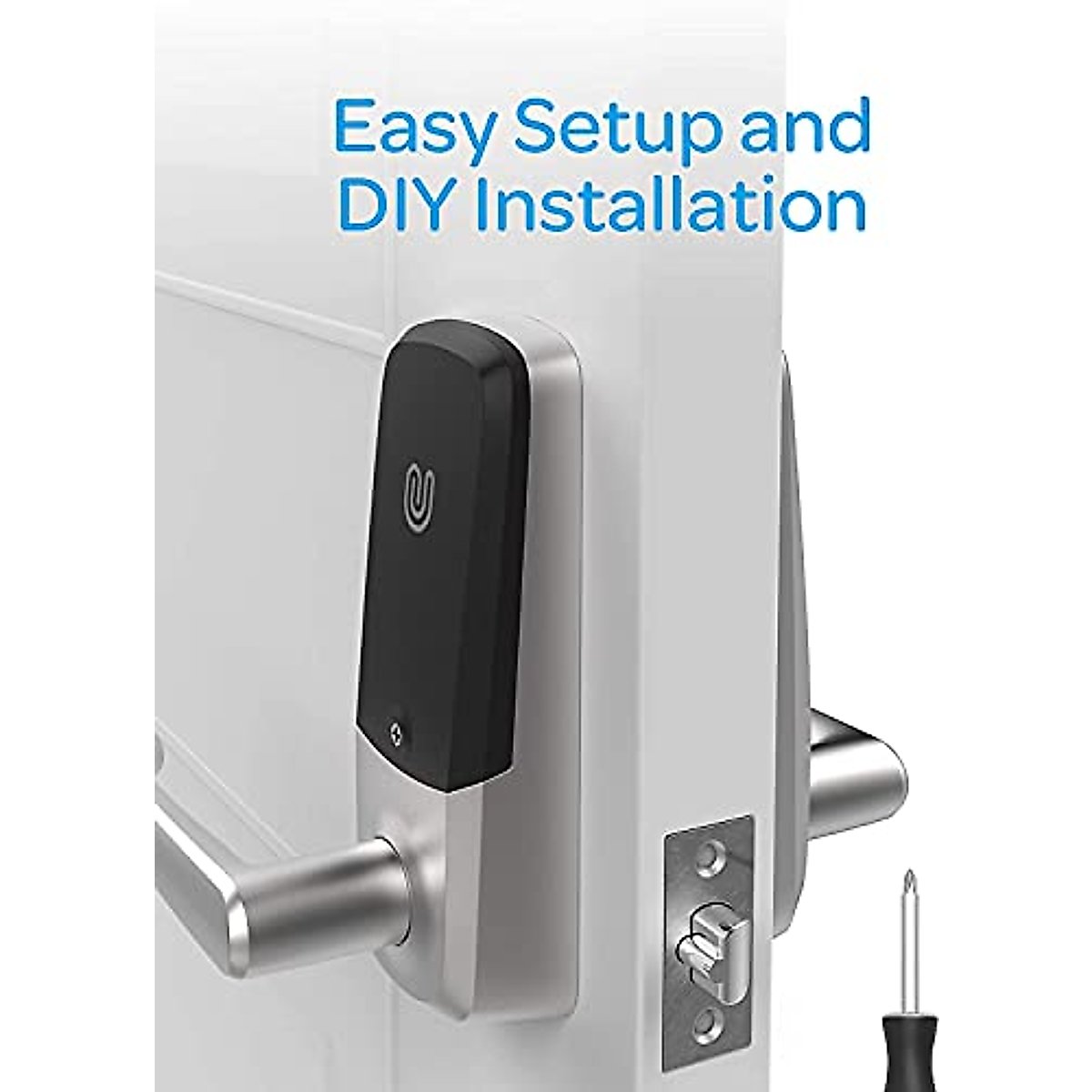 ULTRALOQ UL3 BT 2nd Gen Smart Lock (Satin Nickel), 5-in-1 Keyless Entry Door Lock with Bluetooth, Biometric Fingerprint and Touch Digital Keypad, Smart Door Lock Latch Edition