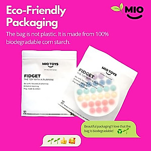 Mio Toys - Push & Pop Sensory Fidget Toy, Relieve Stress and Anxiety, Increase Focus and Attention, for Adults and Kids, Food Grade Silicone, Washable, Eco-Friendly (Tie-Dye Circle)