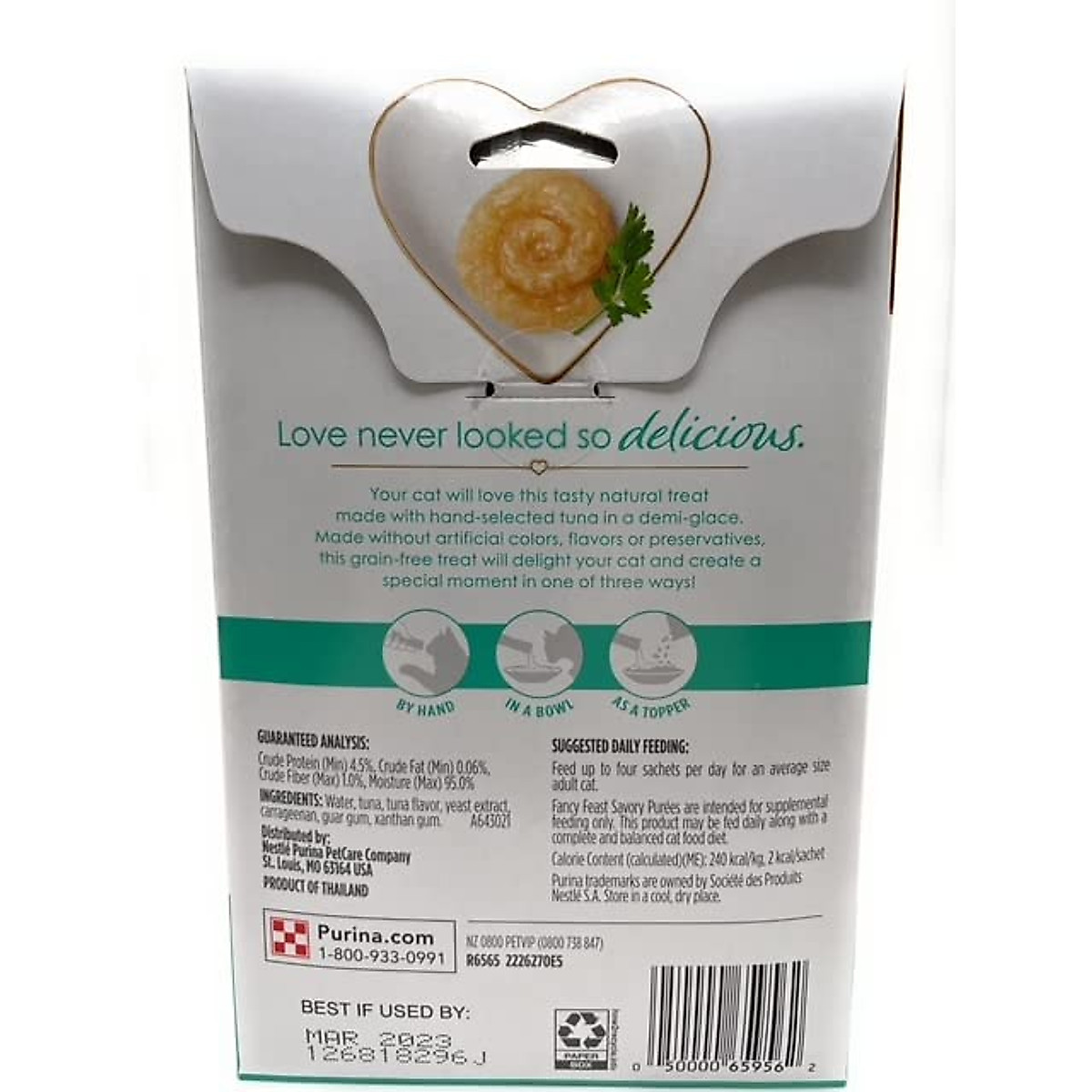 Fancy Feast Savory Purée Naturals With Natural Tuna In A Demi-Glace Cat Treats