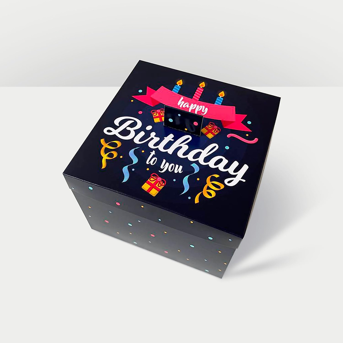 FETTIPOP DIY Butterfly Explosion Gift Box (Happy Birthday) 7.1x5.5x4.3 inches, Surprise Flying Butterfly Box Prank