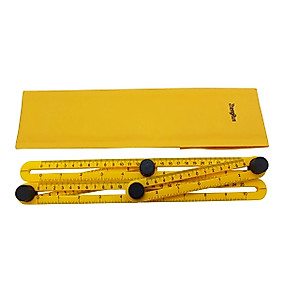 Zhengrun Multi-Angle Measuring Ruler 4-sided measuring ruler Template Tool Angularizer Ruler for Carpenters, Woodworkers, Builder(1pack)