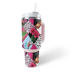 MightySkins Skin Compatible with Stanley The Quencher H2.0 FlowState 40 Oz Tumbler - Cat Tile | Protective, Durable, and Unique Vinyl Decal wrap Cover | Easy to Apply, Remove, and Change Styles