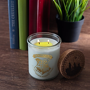 Harry Potter Color Changing Hogwarts House Candle, Large 10 oz - Mystery Color Wax Turns from White to A Color When Lit to Reveal a Hogwarts House - Soy Wax, Unscented - Great Gift for Teens & Adults