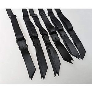 Women's Black Lace 6 Straps Metal Buckles Sexy Garter Belt for Stockings S513 (Large)