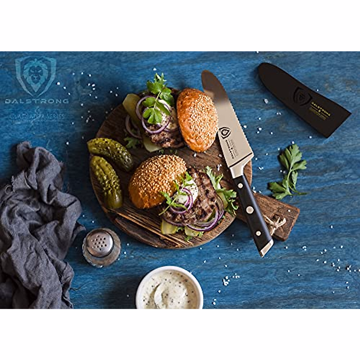 Dalstrong Ultimate Utility & Sandwich Knife - 6" - Gladiator Series Elite - Spreader - Forged German High-Carbon Steel - Sheath Included - NSF Certified