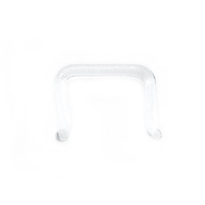 BodyJewelryOnline Clear Septum Nose Septum Piercing Retainer [U-Shaped], Glass Pyrex Staple, 14g Thickness, Hypoallergenic, Nickel-Free Material, Durable, Comfortable, Lightweight