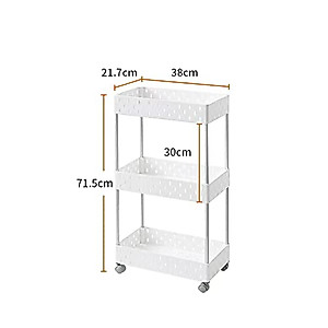 POCHY Multipurpose Storage Trolley Cart Serving Trolley Cart Utility Cart rolling storage trolley multifunctional serving trolley roll shelf for living room kitchen Office storage trolley for fruit ve