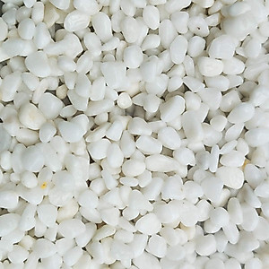 JZMYXA Aquarium Decorative Sands White Gravel Pebbles Fit for Aquariums Succulent Plants Terrarium Landscape, 2 Pounds