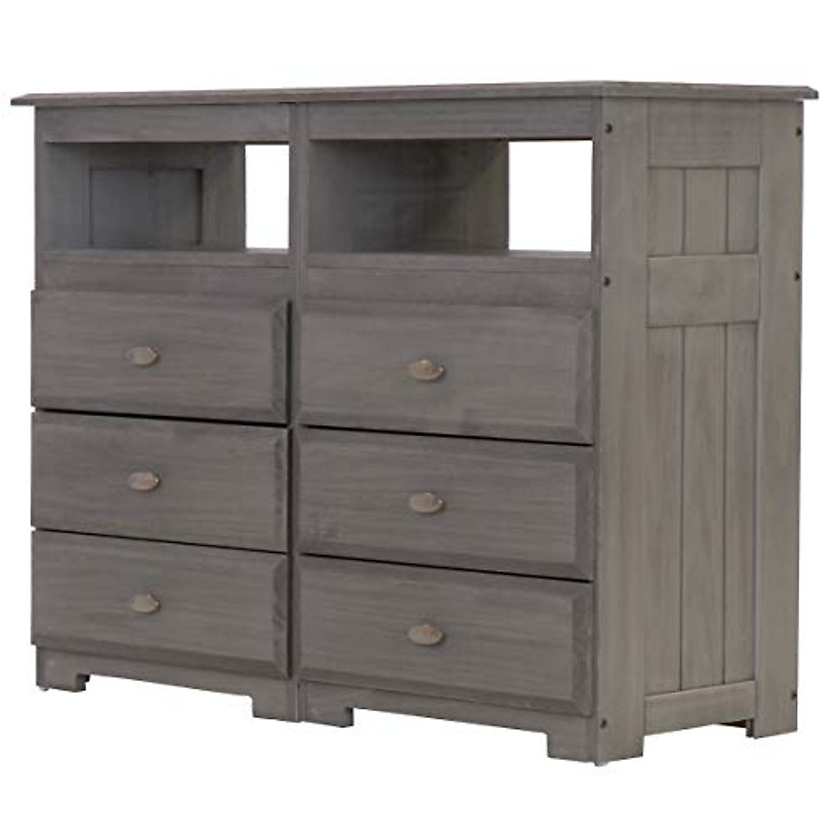 Discovery World Furniture Charcoal 6 Drawer Entertainment Dresser