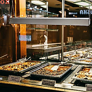 WeChef Electric Strip Heater 2 Pack Portable 36" 1000W Commercial Food Warmer Heating Lamp for Fry Chicken