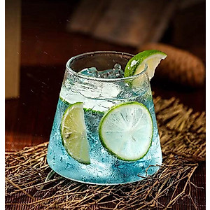 RYUHYF Fujiyama glasses, Japanese water glasses, water glasses, whisky glasses, beer glasses, breakfast milk glasses, juice glasses, beverage glasses, tea cups,set of 1 (Medium size-350ml)