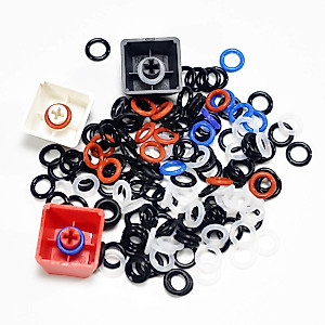 120Pcs Rubber O-Ring Switch Dampeners Keycaps for Cherry MX Switch Gaming Mechanical Keyboards Dampers DIY Replace (Black)