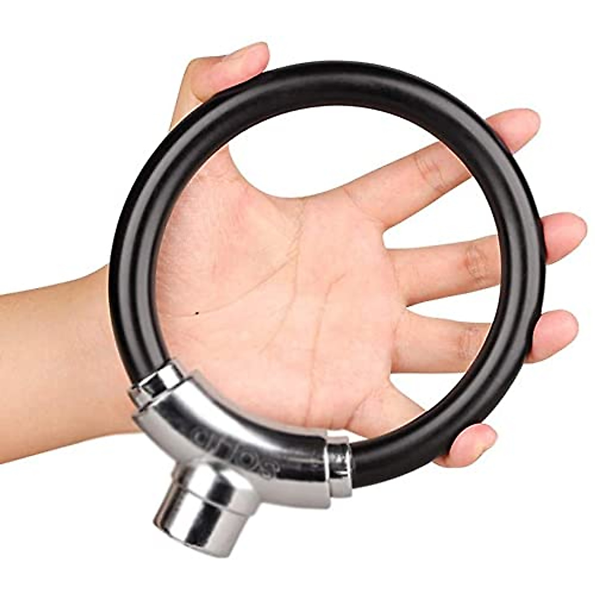 Bicycle Lock, Anti-Theft Steel Cable Lock, Portable Mini Ring Lock Mountain Road Bike Riding Equipment Accessories(Color:Black)