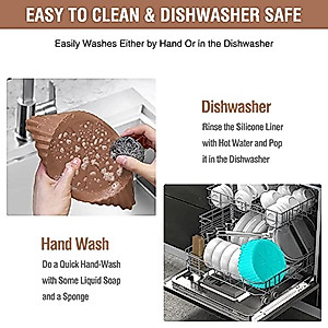 Air Fryer Silicone Liners for Ninja Air Fryer AF101 4QT, AF161/AF150 5.5QT, for COSORI/Gourmia/PowerXL/InstantPot/Fabuletta/Phillip Air Fryer 4QT, and Most 3-5QT Airfryers, Better than Paper Liners