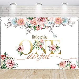 PYCALOW First Birthday Decorations Girl - 1st Birthday Baby Girl Decorations Include Balloons Box, Backdrop, Crown, Banner, High Chair Banner, Topper, Baby First One Year Old Girl Party Supplies