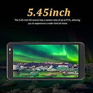 Zopsc Rino 4 Pro Unlocked Android Smartphone Celular, 5.45 Inch Screen Mobile Phone Face Recognition, 3G Net Cellphone, 2GB 32GB, Dual SIM, 2MP 5MP Camera, 3200mAh Battery (Black)